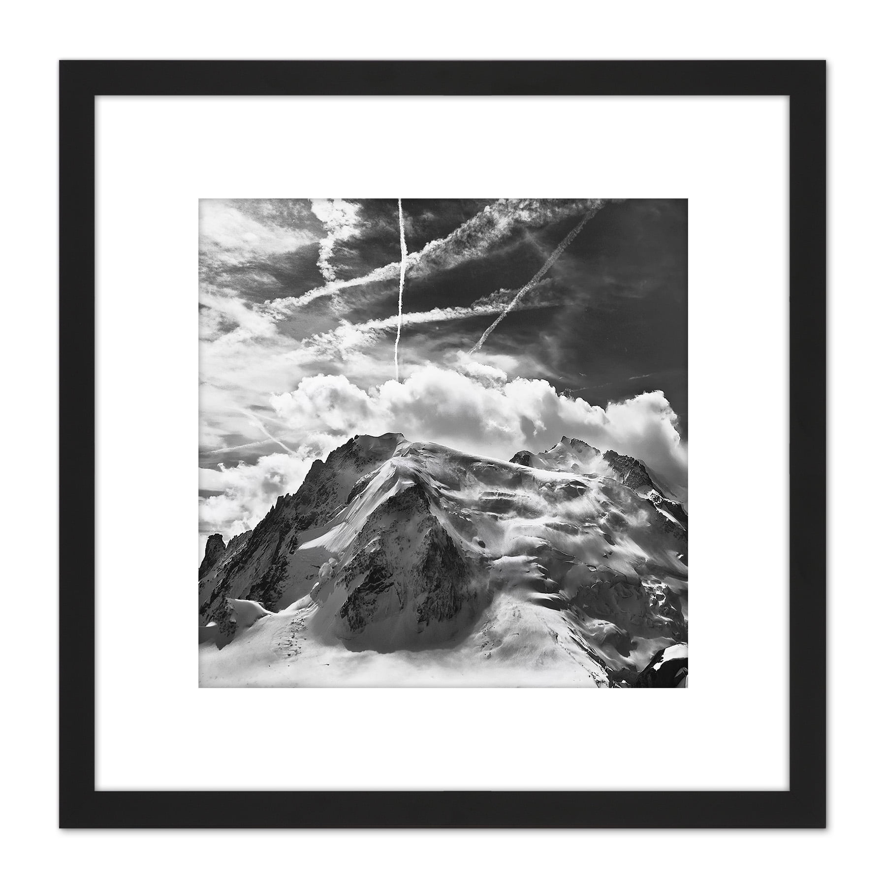 Buisse Mont Blanc Tacul Mountain Summit Photo 8X8 Inch Square Wooden ...