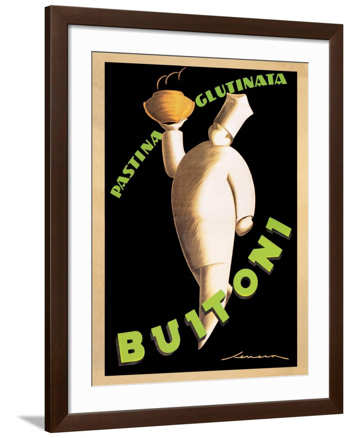 Art.com Buitoni, 1928 Art Print by Federico Seneca, Brown Frame Wall ...