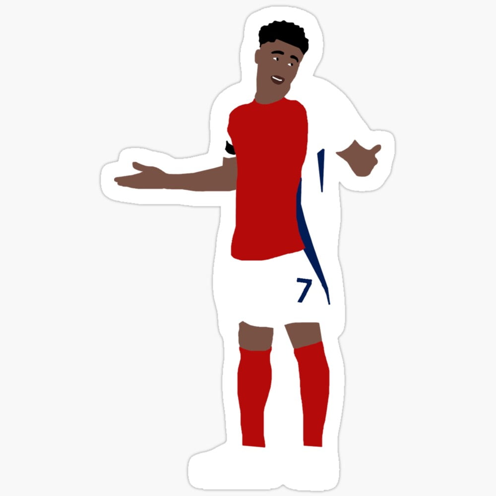 Bukayo Saka - Afc Sticker Phone Decal Water Bottle Stickers Car Decals ...