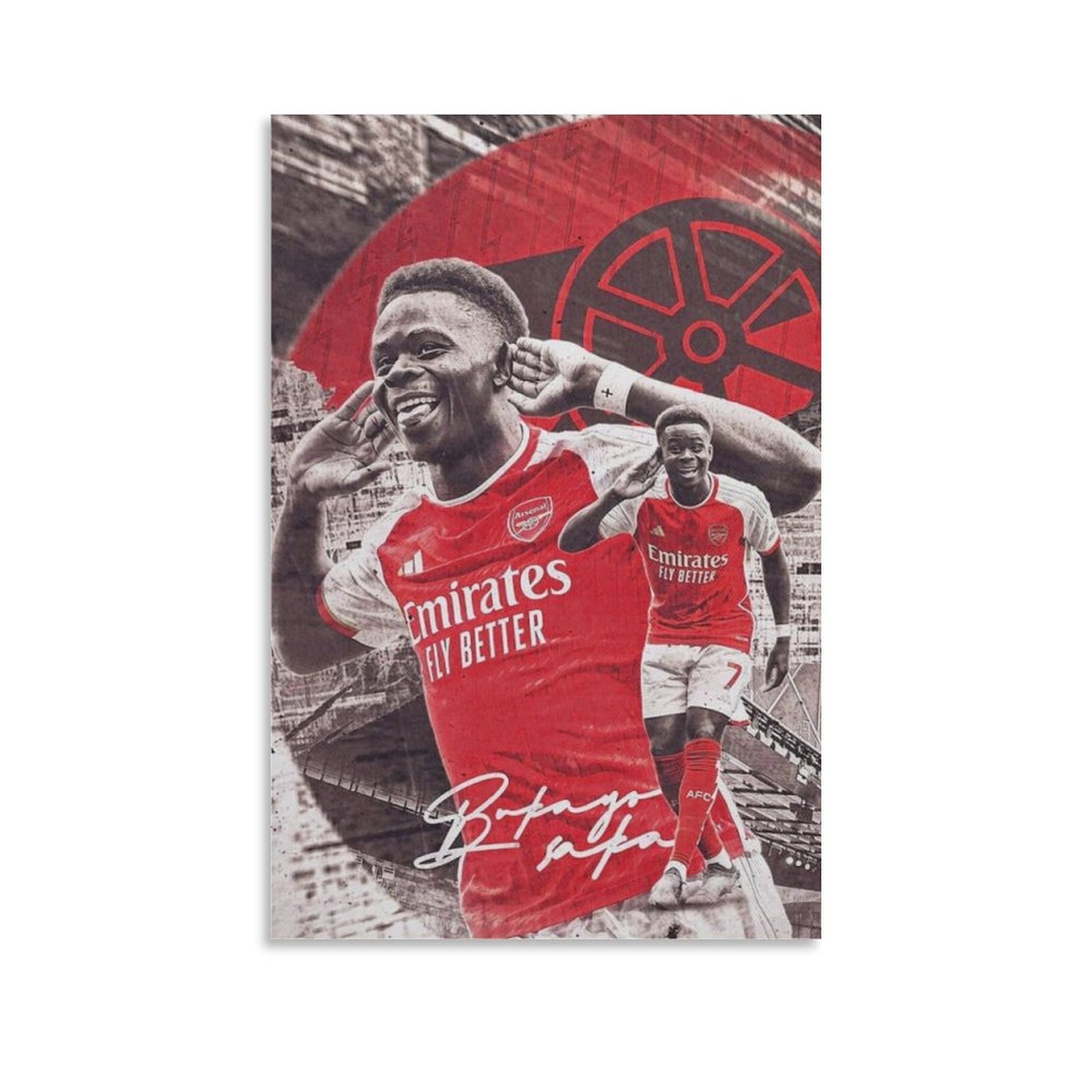Bukayo Saka Canvas Poster Room Aesthetic Poster Print Art Wall Painting ...