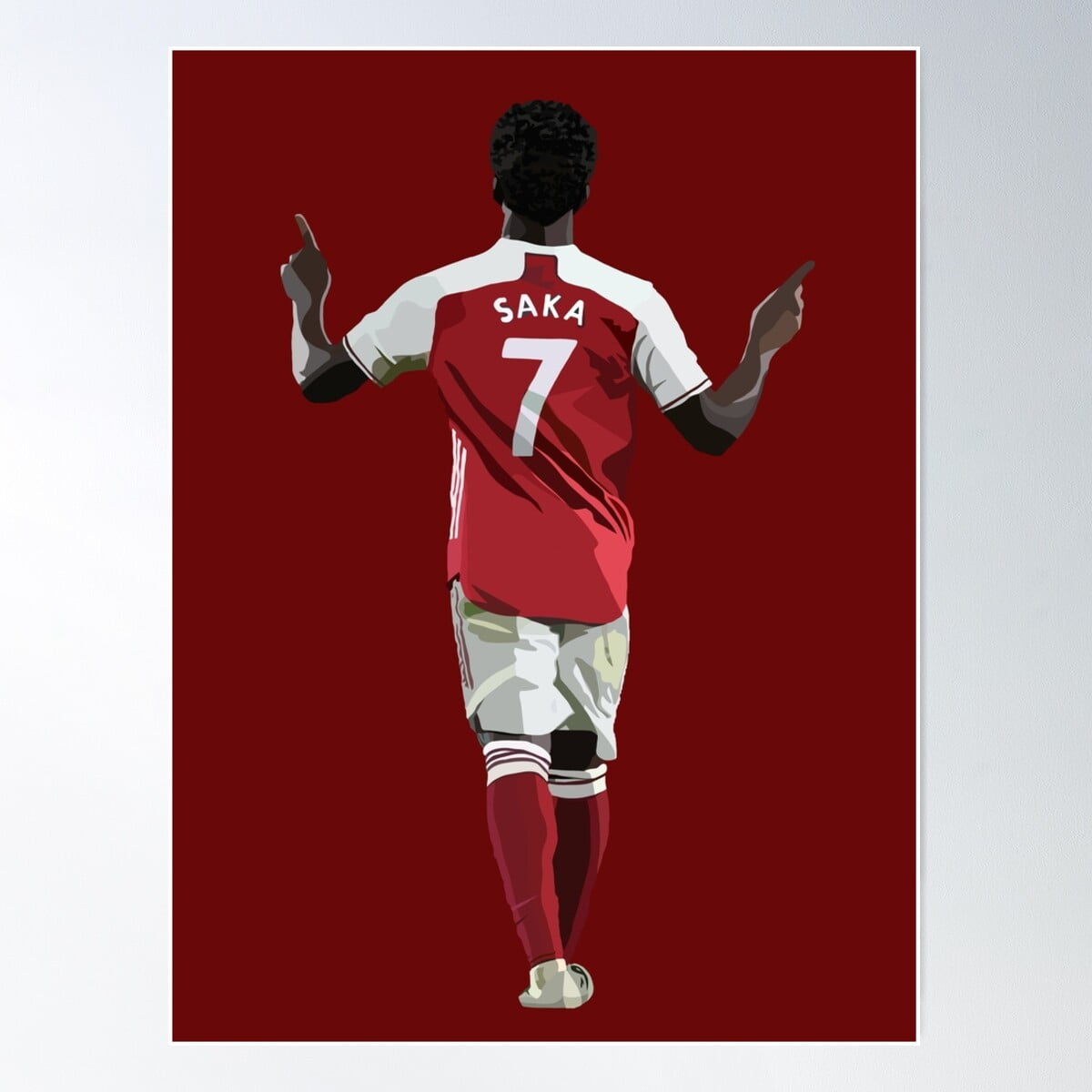 Bukayo Saka Poster Wall Art, Modern Wall Decor, 8x12 UNFRAMED - Walmart.com