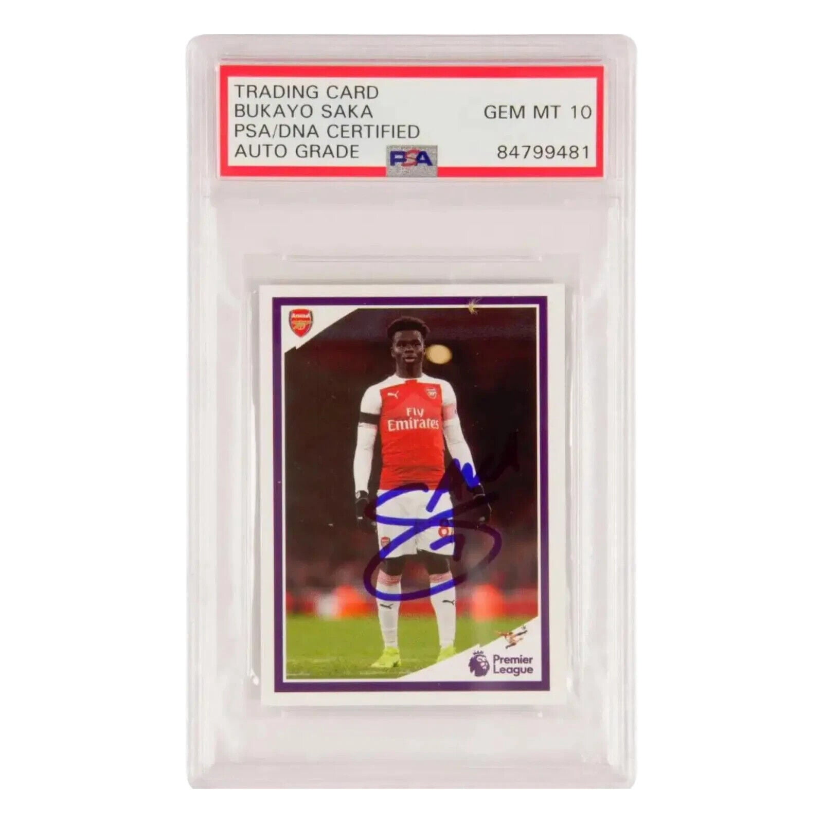 Bukayo Saka Signed 2019 Panini Tabloid Rookie Sticker #64 – PSA 10 ...