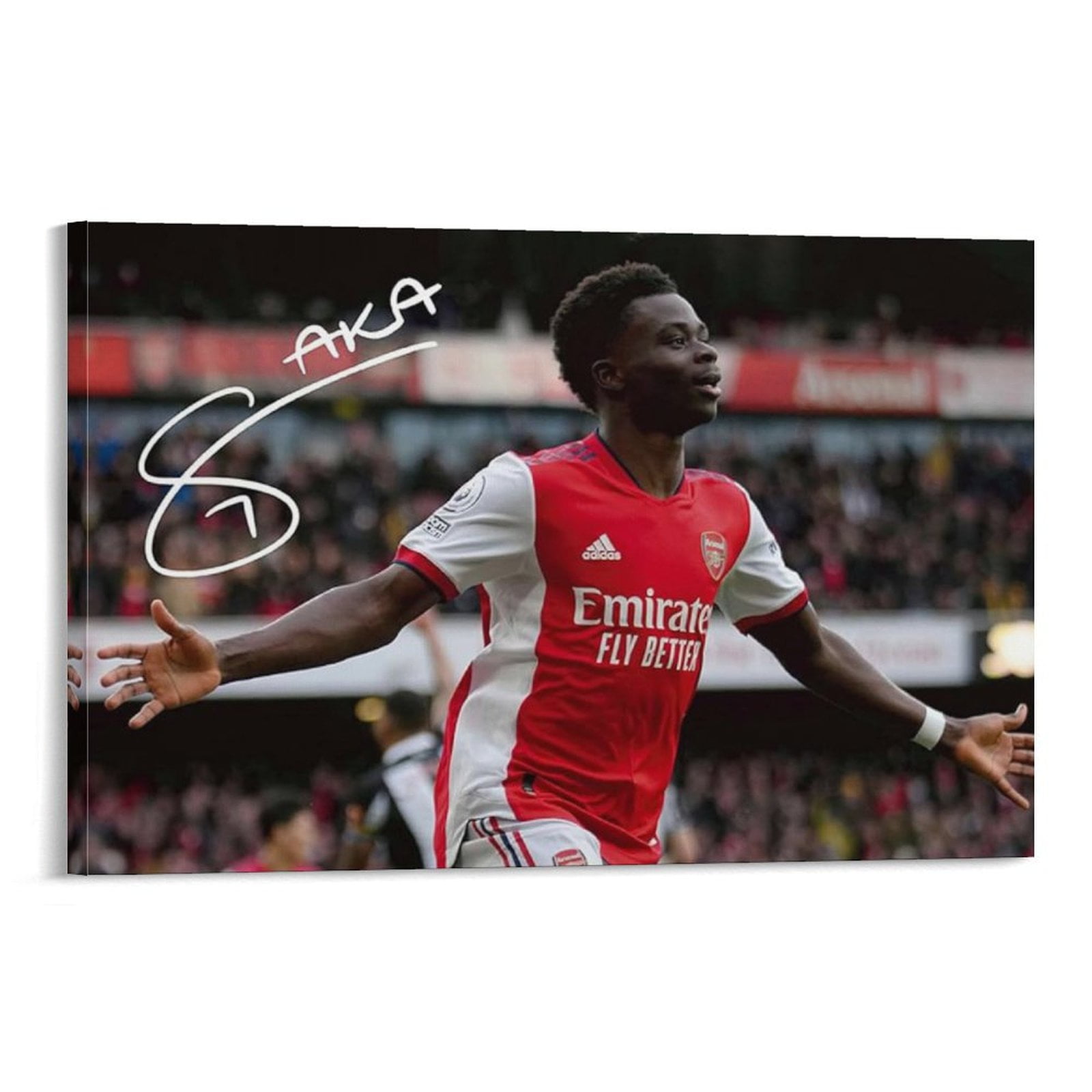 Bukayo Saka Signed Poster Painting On Canvas Wall Art Poster Scroll ...
