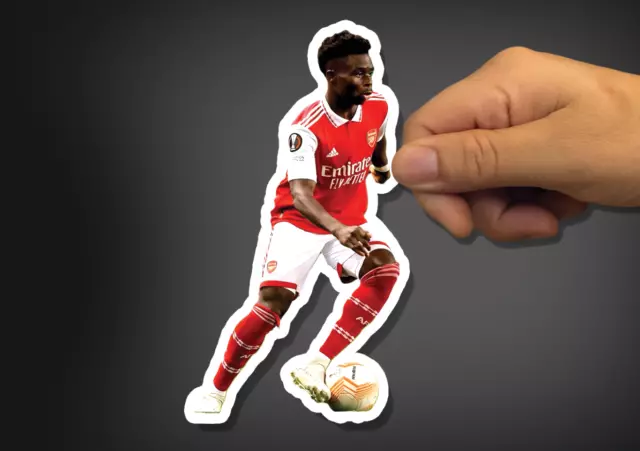 Bukayo Saka Sticker, Soccer Decal For Car Truck Window Phone Decal ...