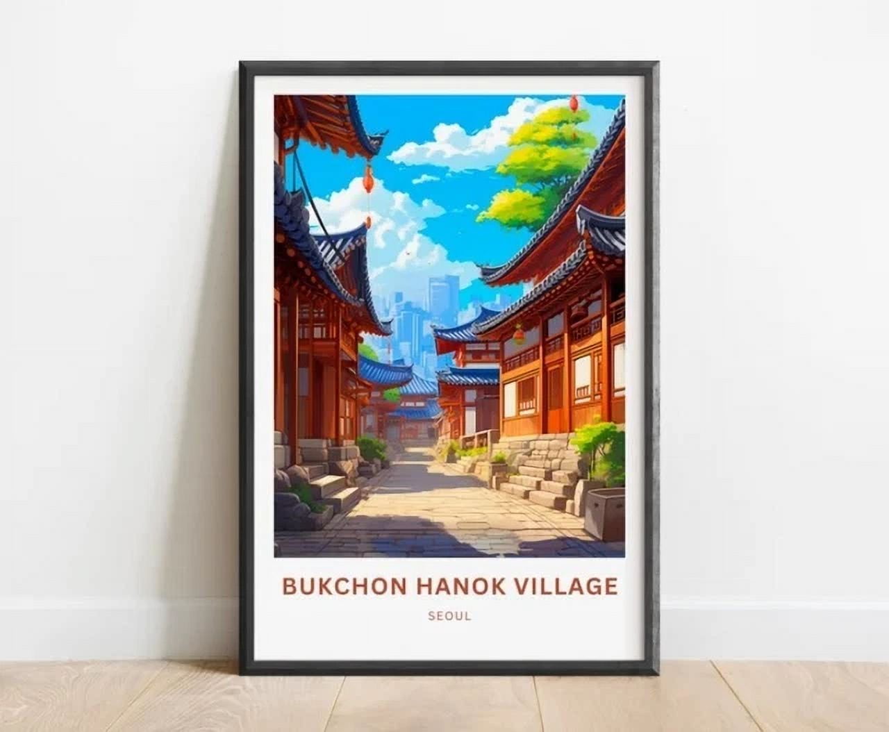 Bukchon Hanok Village Travel Print - Bukchon Hanok Village Poster NO ...