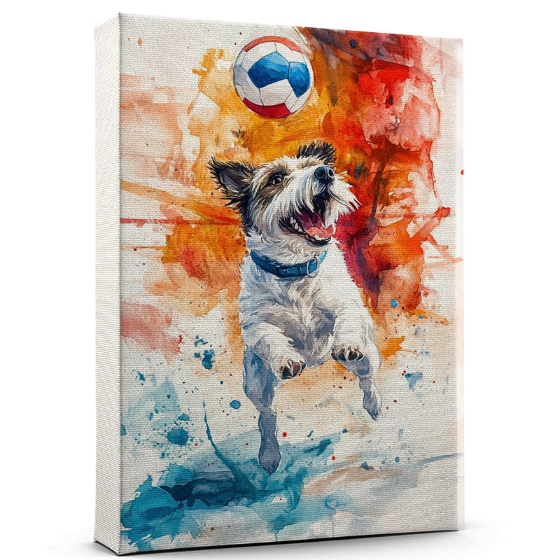 Bul Terrier Dog Stretched Canvas Size 8x12 – Volleyball Canvas Print of ...