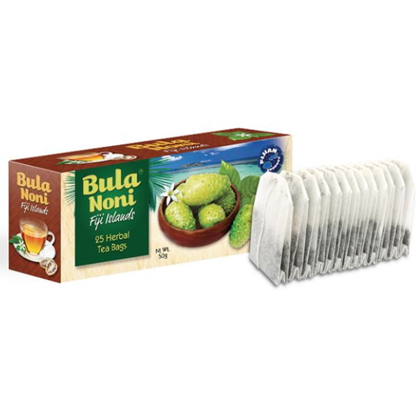 Bula Noni - Noni Herbal Tea - 25 Tea Bags (50g) Pure Ceylon Green Tea ...
