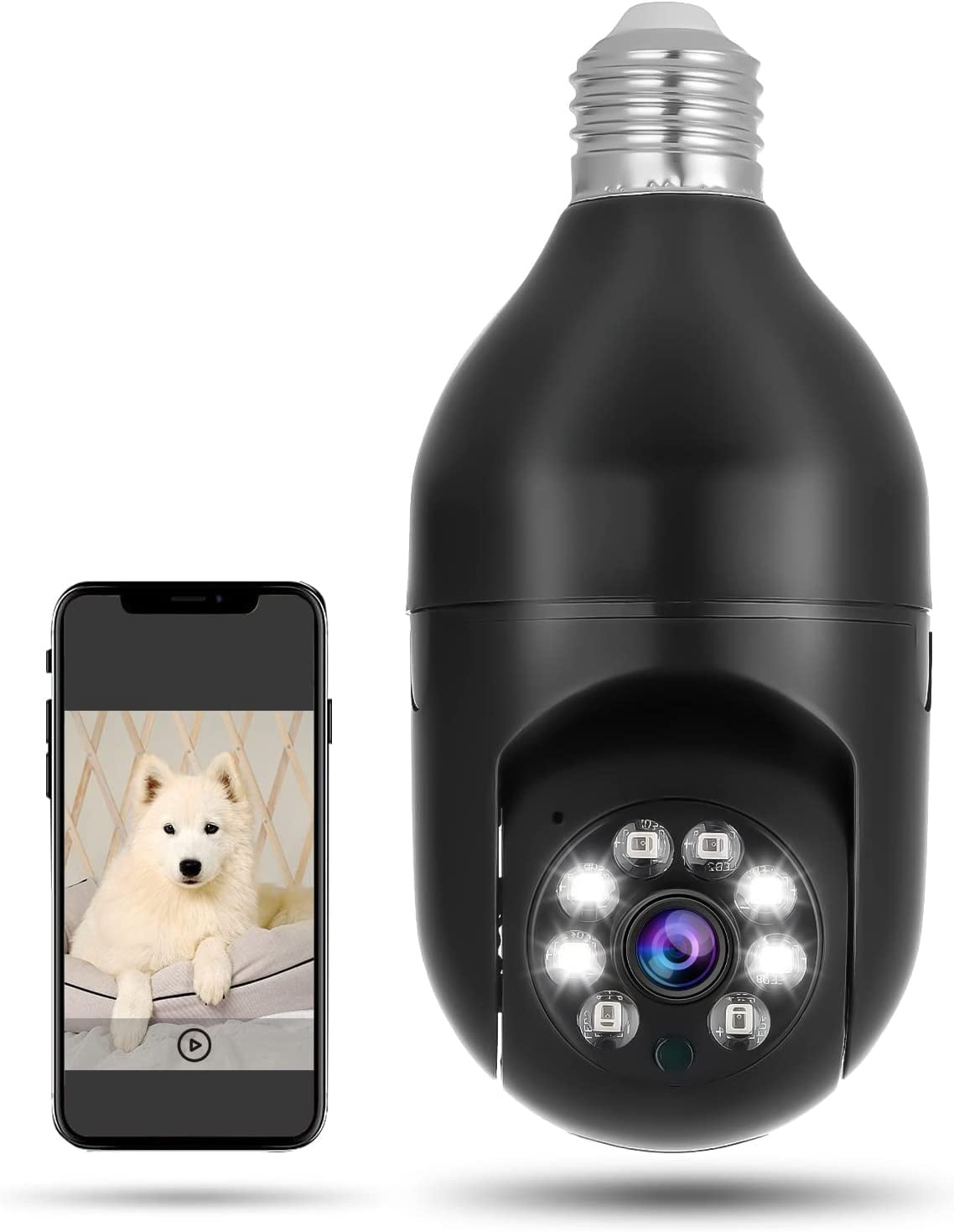 Bulb Camera Security Camera, 360 Security Wireless Outdoor Light Bulb ...