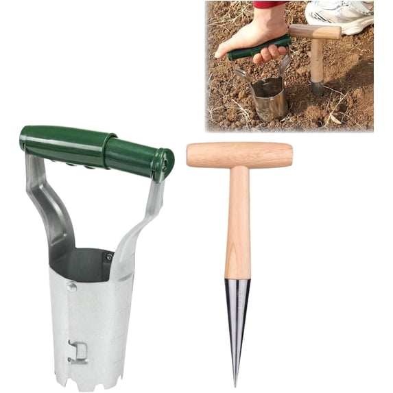 Bulb Planter with Depth Scale — Plant Hole Digger, Suitable for ...