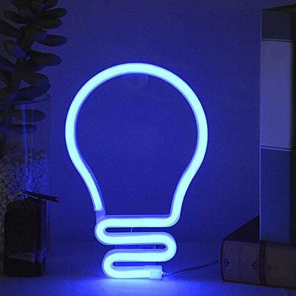 Bulb Shape Neon Light, Colorful LED Neon Sign, USB/Battery Powered ...
