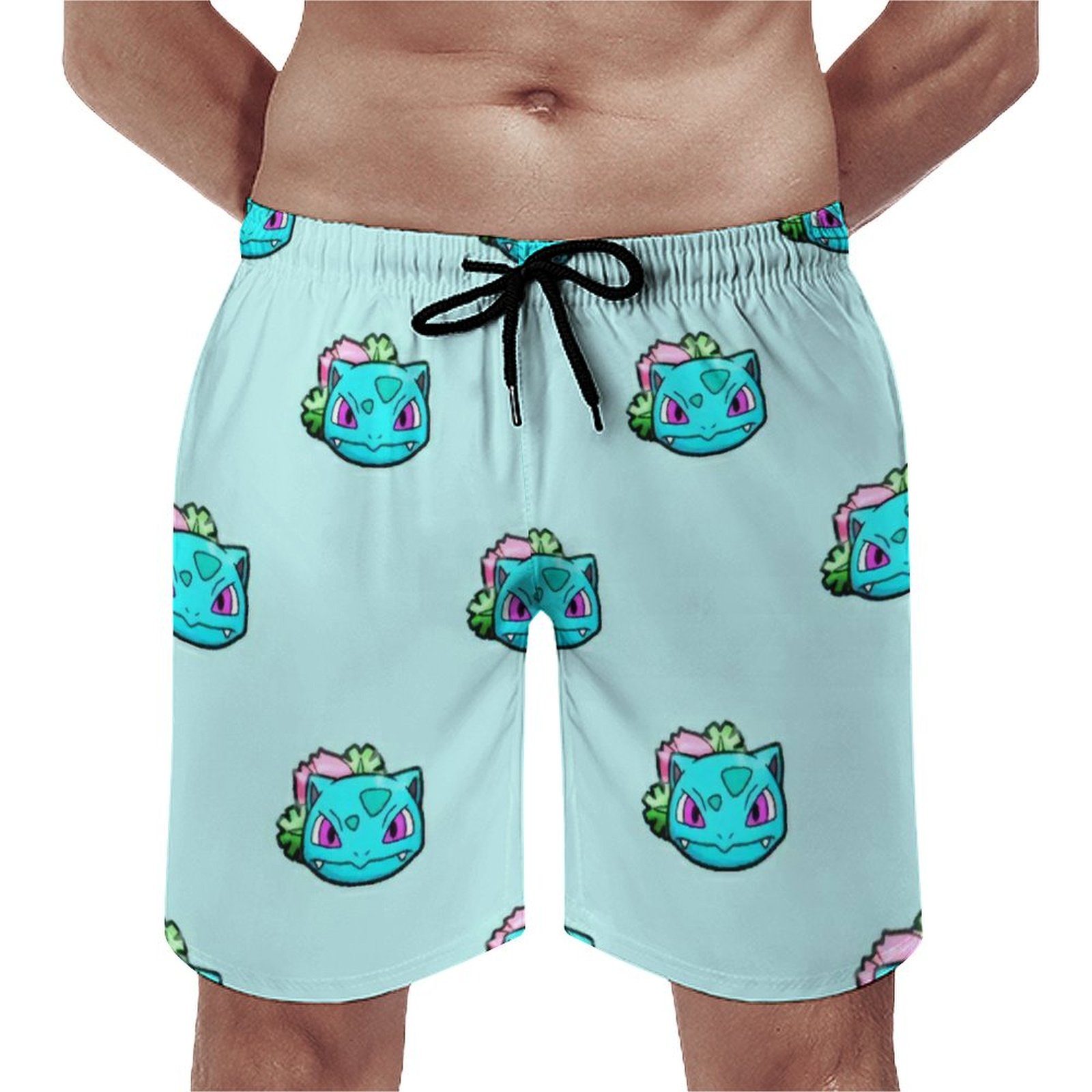 Bulba_saur Mens Swim Trunks Quick Dry Printed Beach Shorts Summer ...