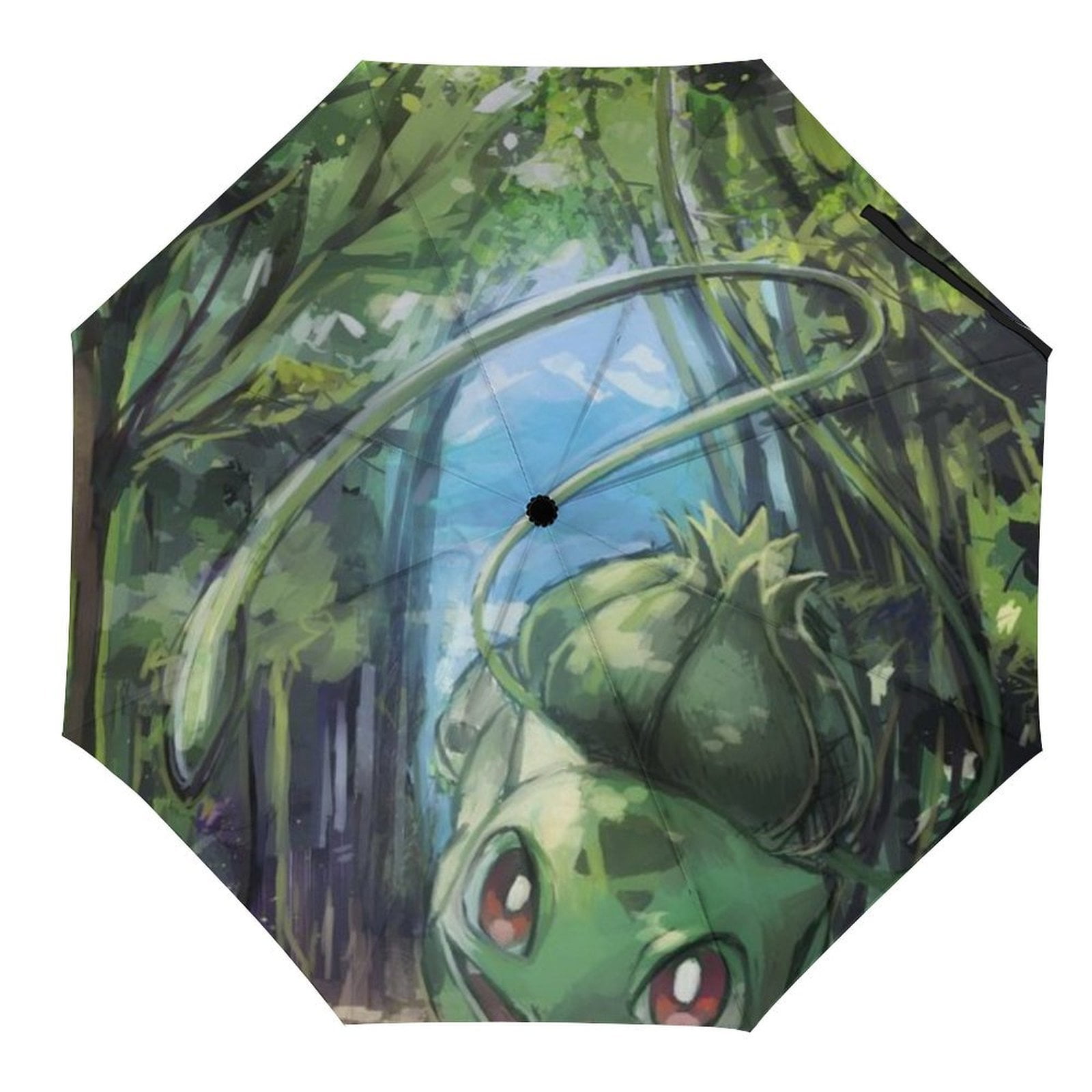 Bulbasaur 3 Fold Umbrella Automatic Open-close Cartoon UV Resistant ...