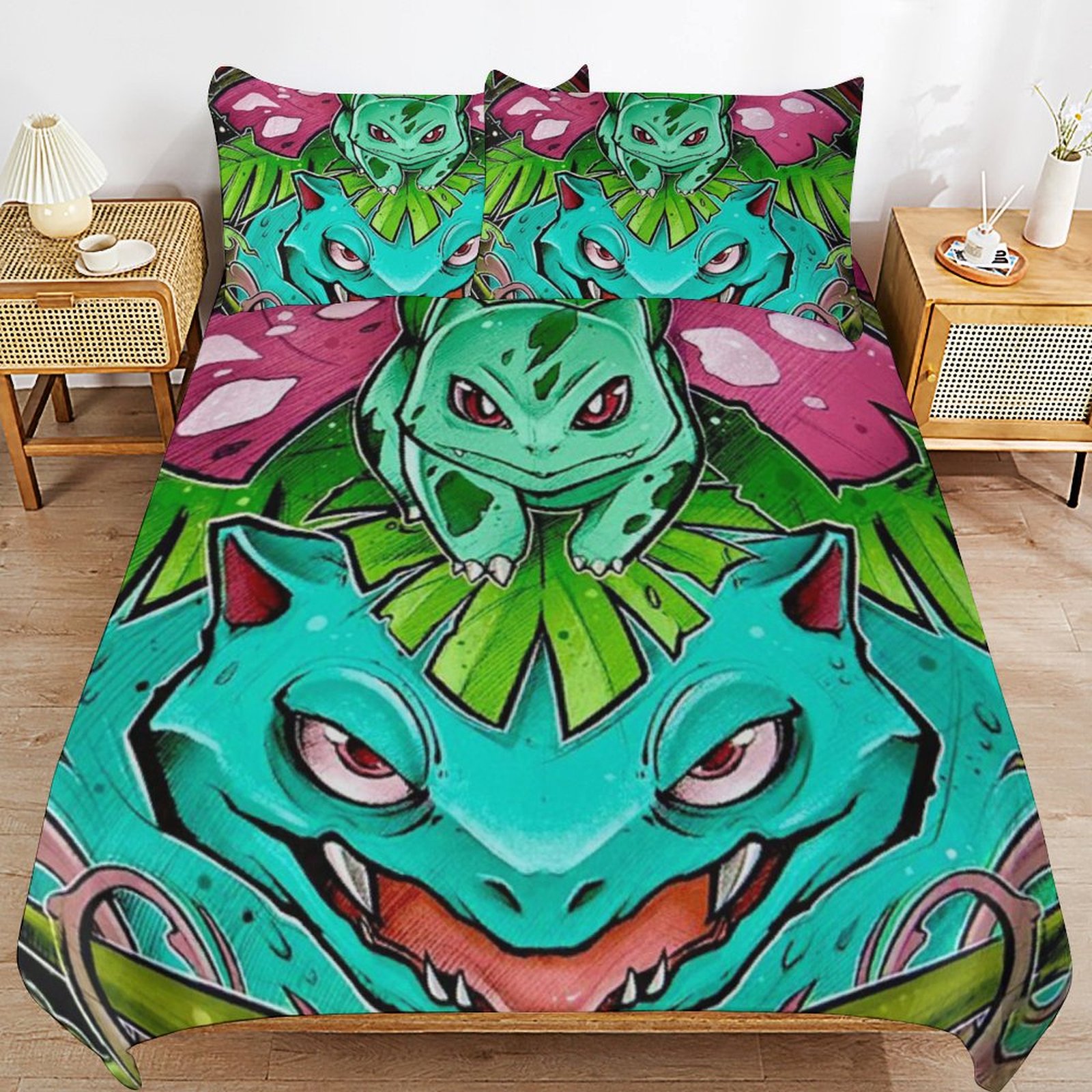 Bulbasaur 3-Piece All Season Bedding Set, Comforter Set with Pillow ...