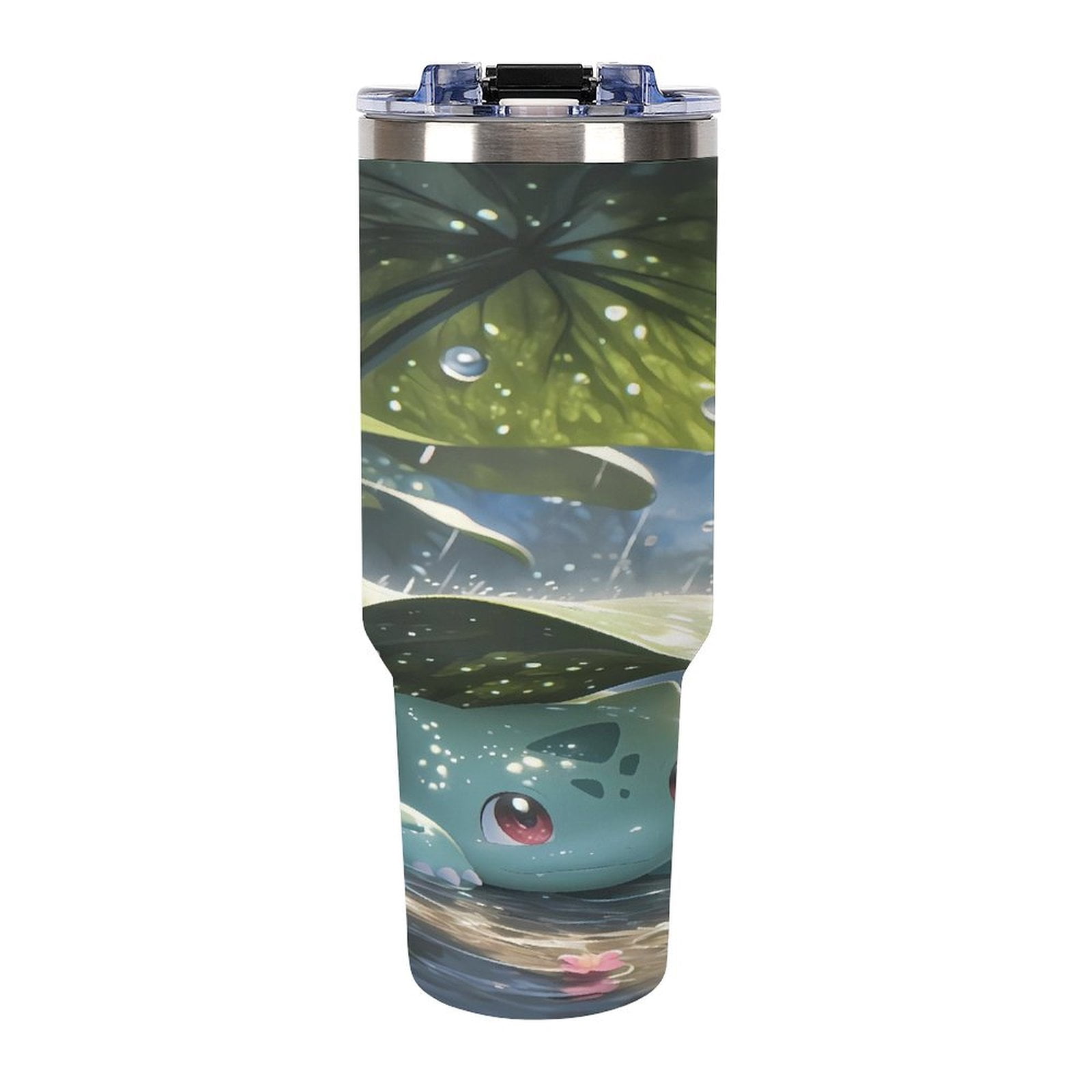 Bulbasaur 40 Oz Large Capacity Car Cup With Lid And Straw Stainless ...