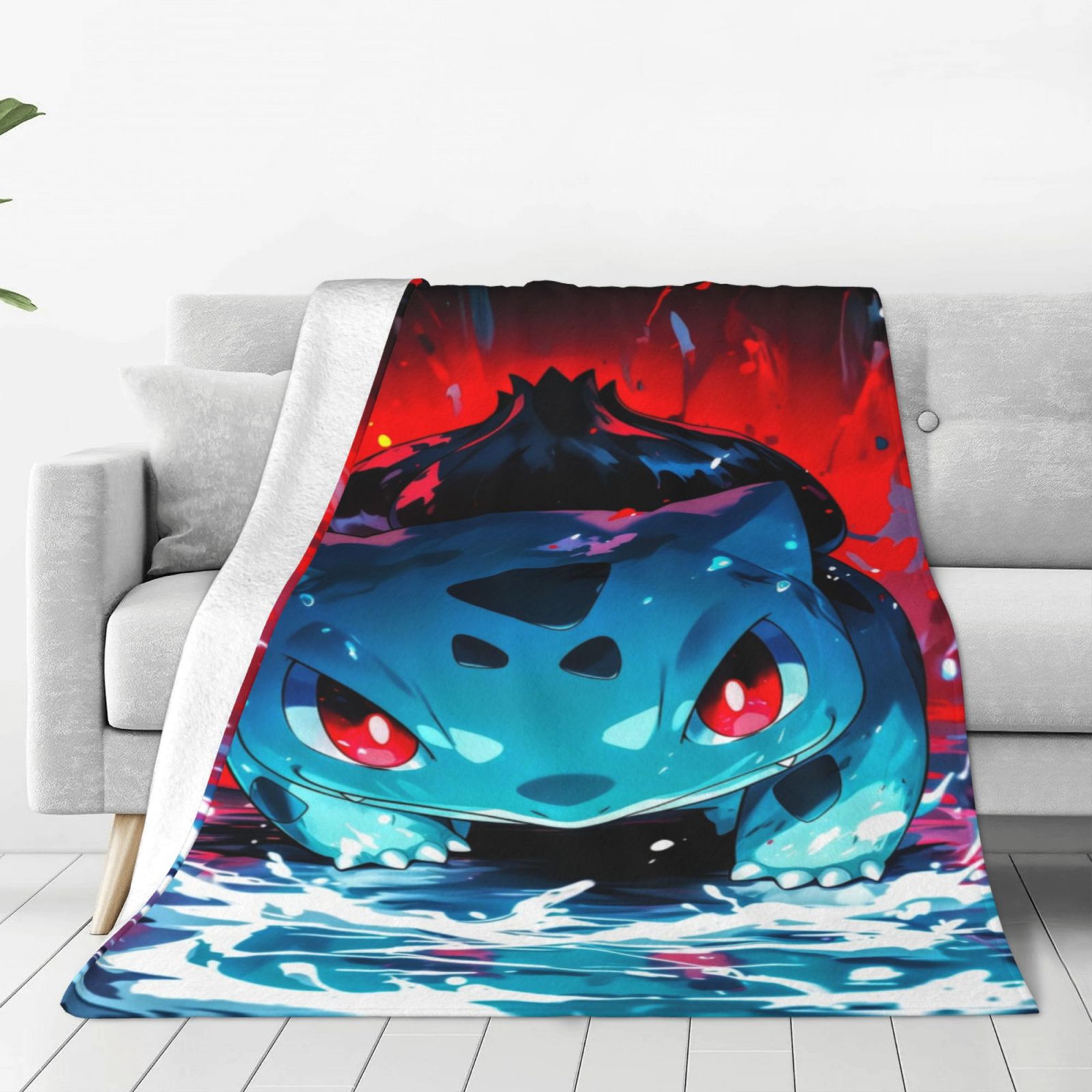 Bulbasaur Blanket Cute Character All Season Warm Fuzzy Plush Throw ...