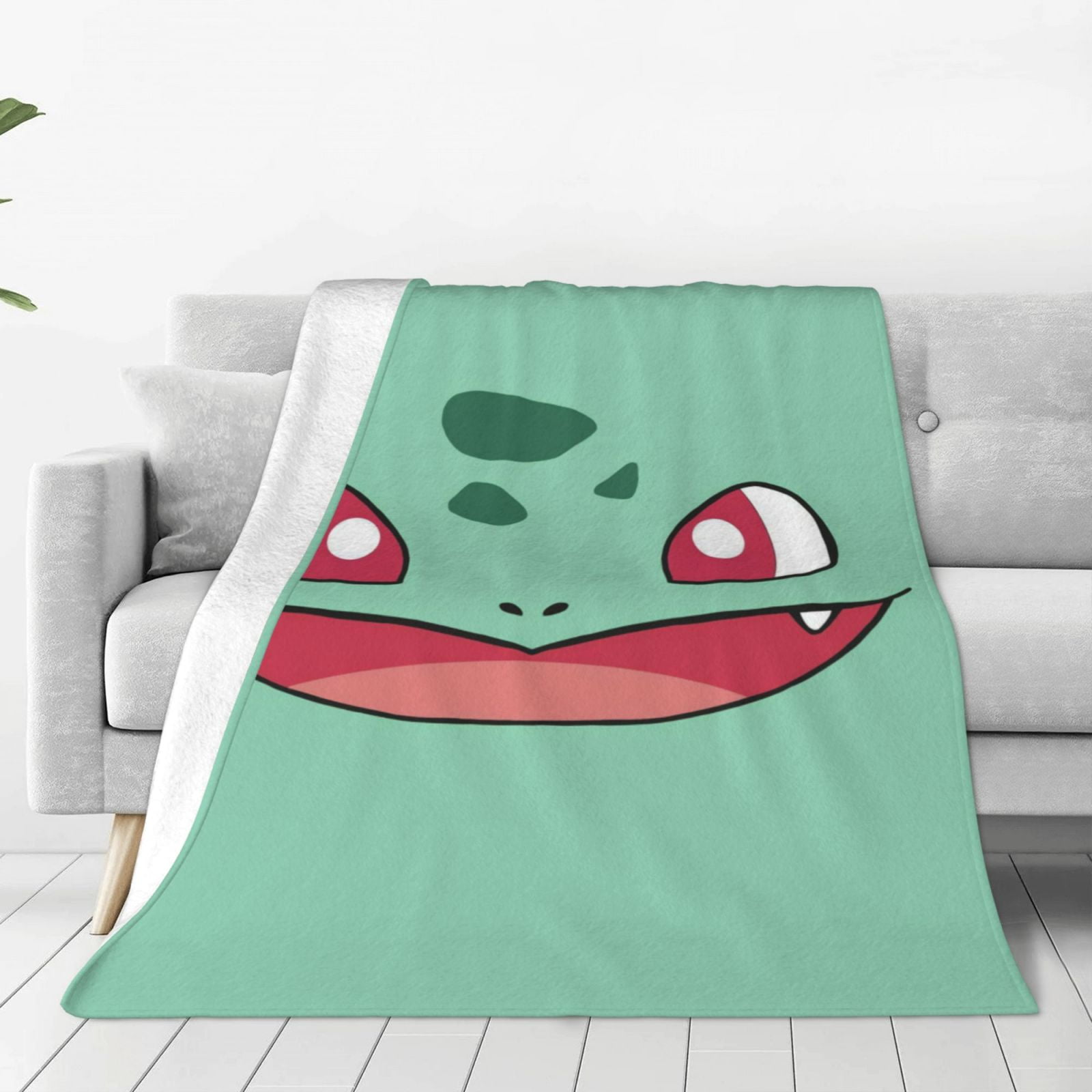 Bulbasaur Blanket Cute Character All Season Warm Fuzzy Plush Throw ...
