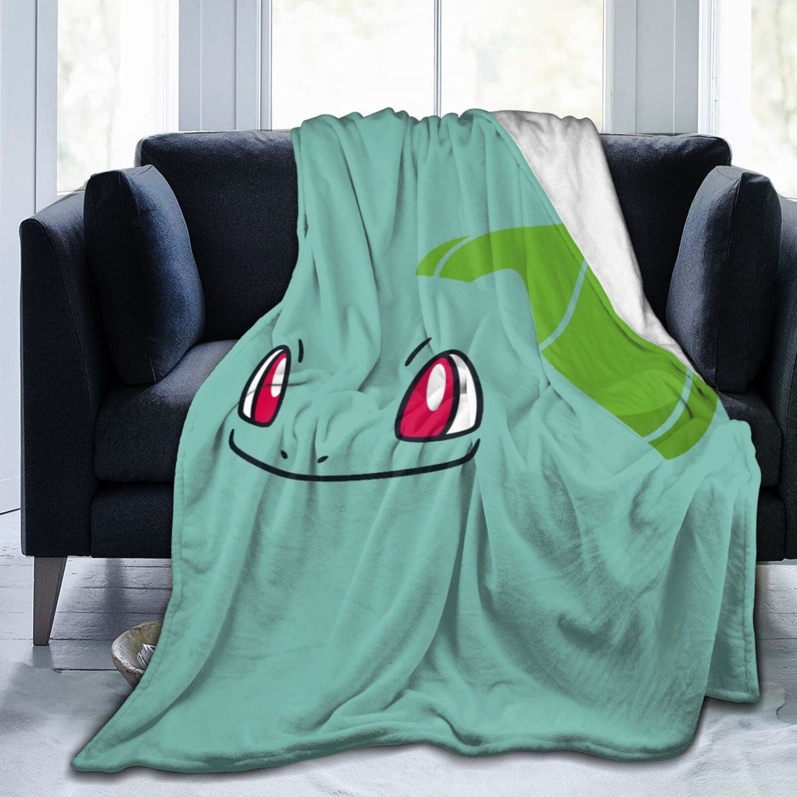 Bulbasaur Blanket Ultra-Soft Flannel Plush Throw Super Fuzzy Warm ...