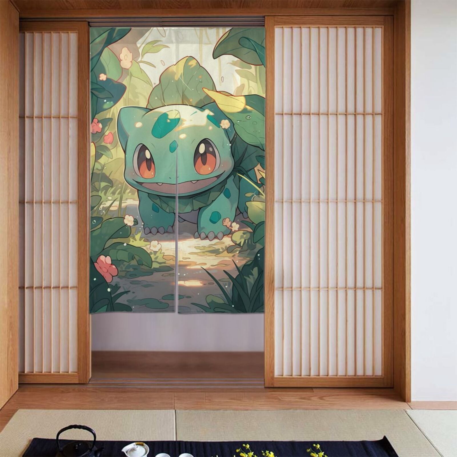 Bulbasaur Curtain For Bedroom Door Window Curtains Door Sidelight ...