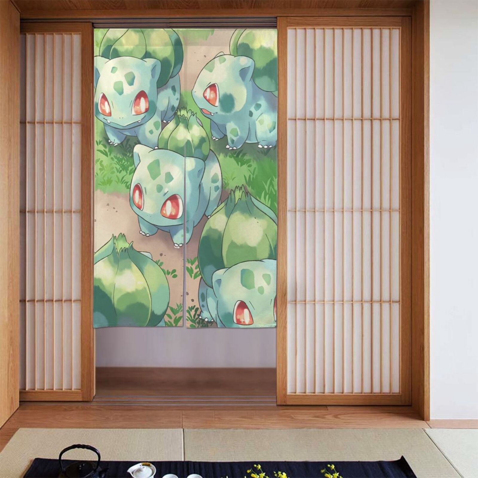 Bulbasaur Curtain For Bedroom Door Window Curtains Door Sidelight ...