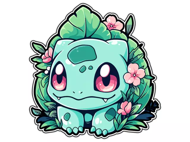 Bulbasaur Cute Waterproof Sticker Phone Decal Water Bottle Stickers Car ...
