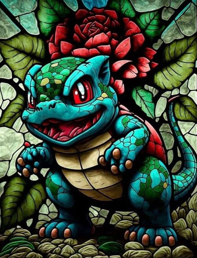 Bulbasaur Diamond Art DIY 5D Diamond Painting Kits for Adults and Kids ...