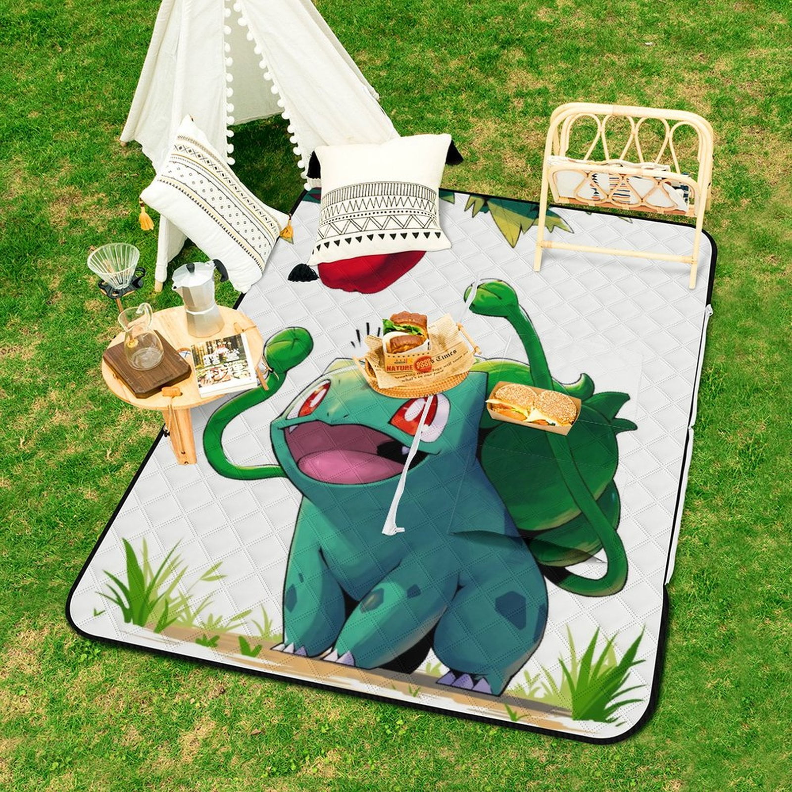 Bulbasaur Picnic Blankets Extra Large - Beach Blanket Waterproof ...