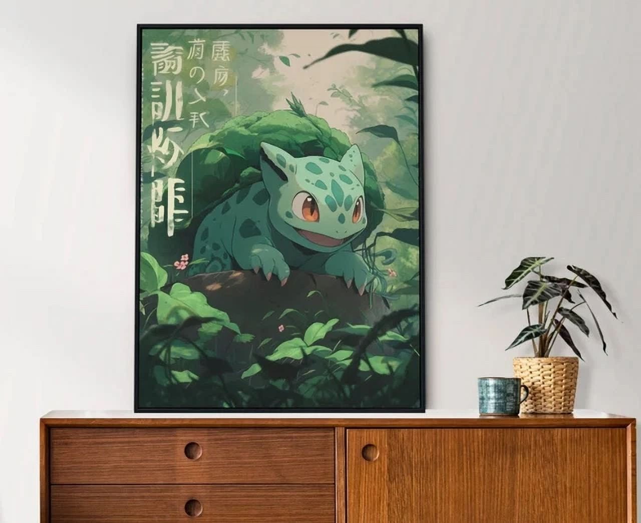 Bulbasaur, Pokemon, Japanese Tapestry Style, Anime Poster NO FRAMED ...