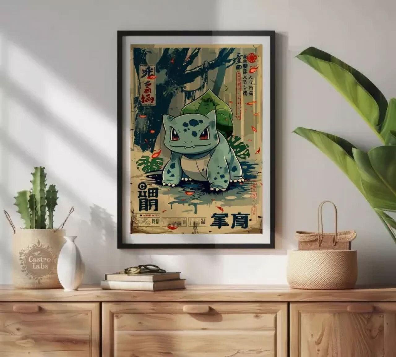 Bulbasaur Pokemon: Japanese Tapestry Style Pokemon Anime Poster ...
