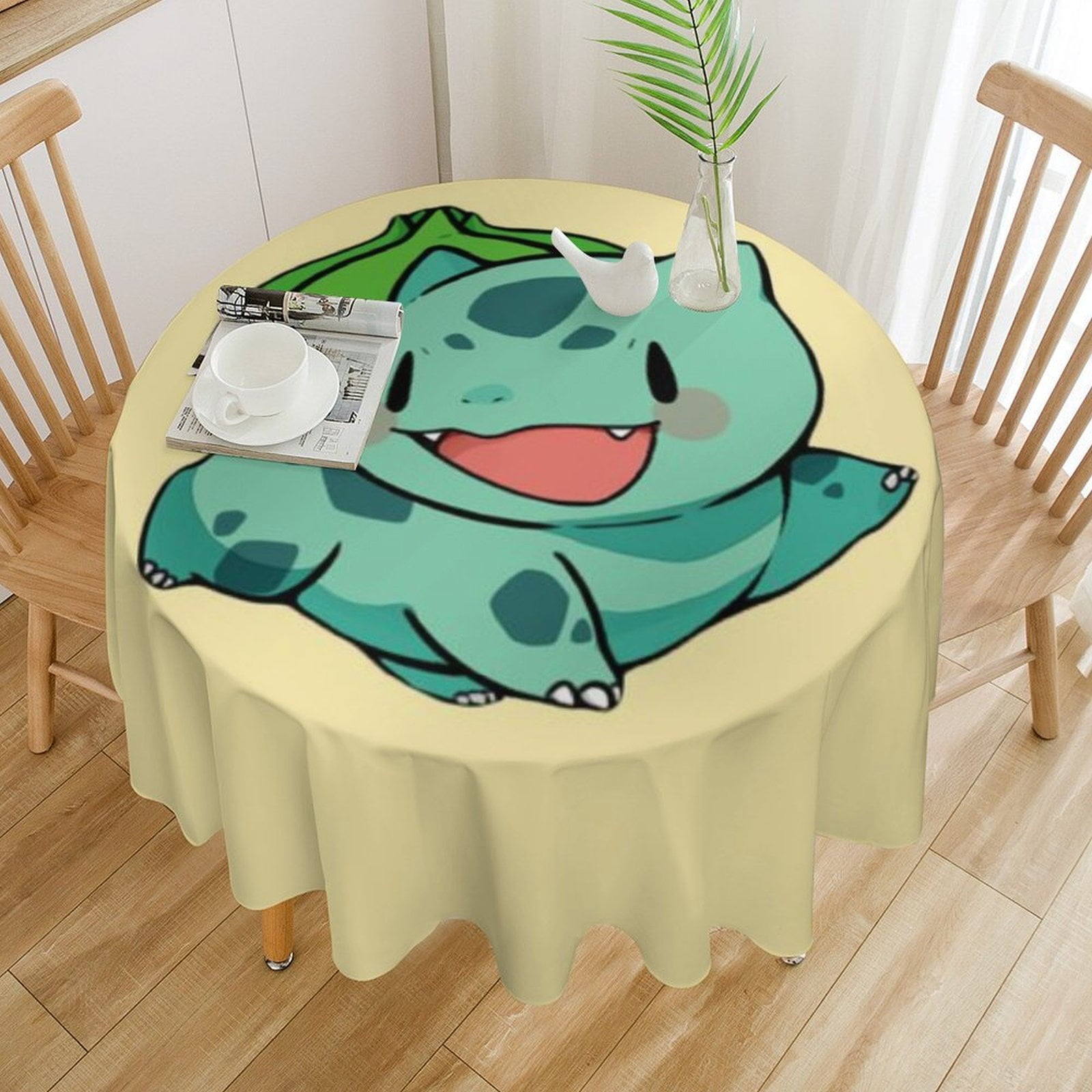 Bulbasaur Tablecloth Anime for Dining Table Picnic Gift 50x50in ...