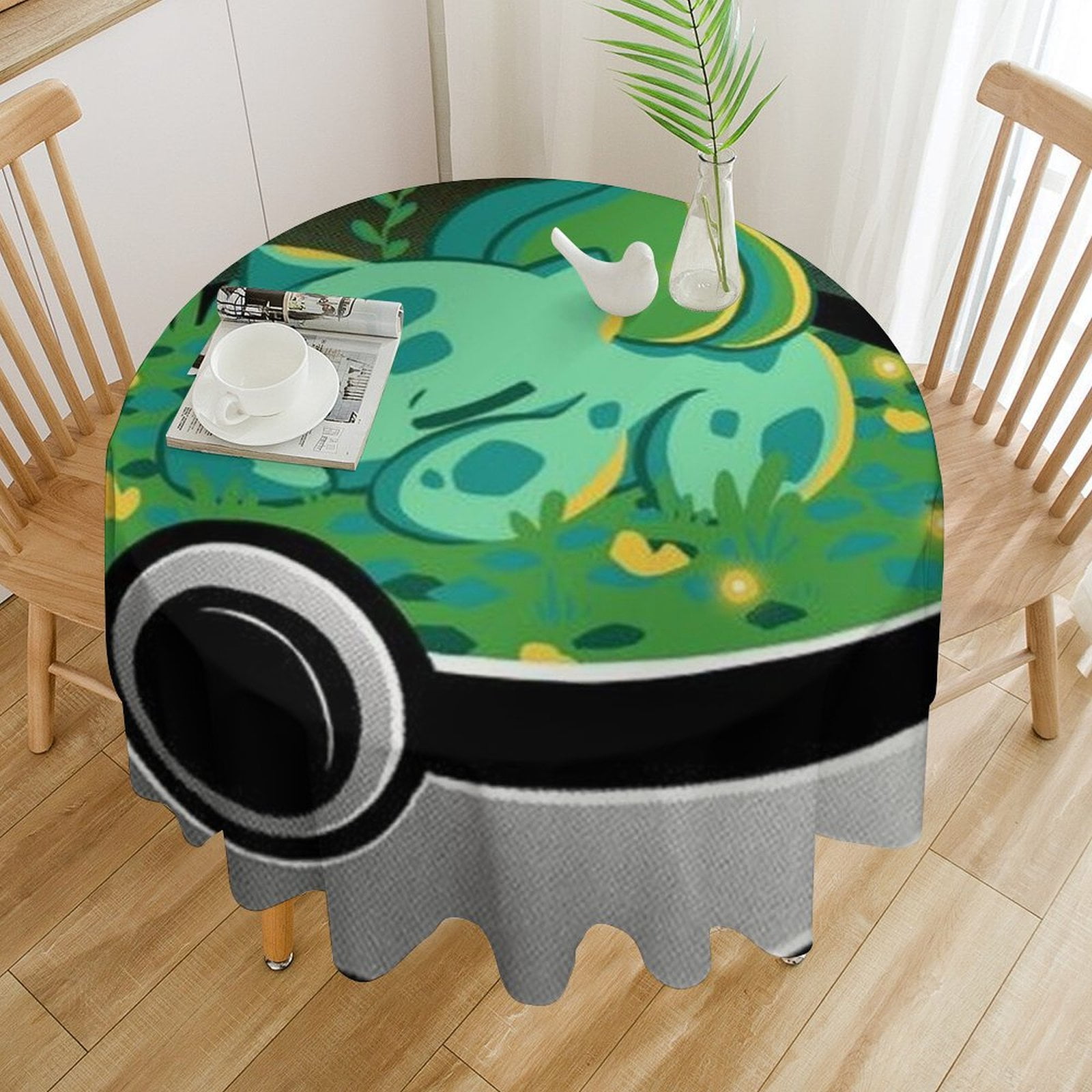 Bulbasaur Tablecloth Anime for Dining Table Picnic Gift 60x60in ...