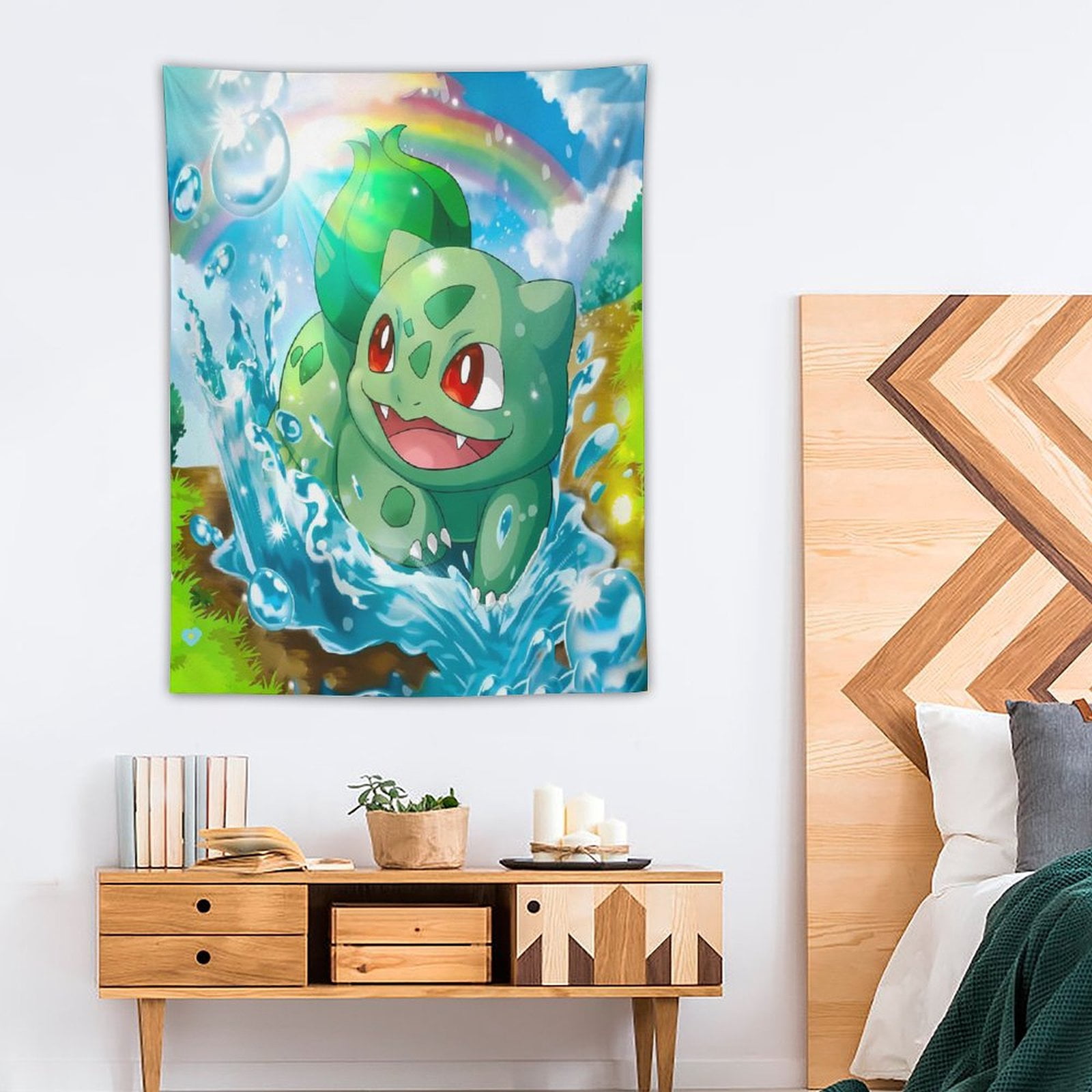 Bulbasaur Tapestry Bedroom Indie Vertical Tapestry Wall Hanging for ...