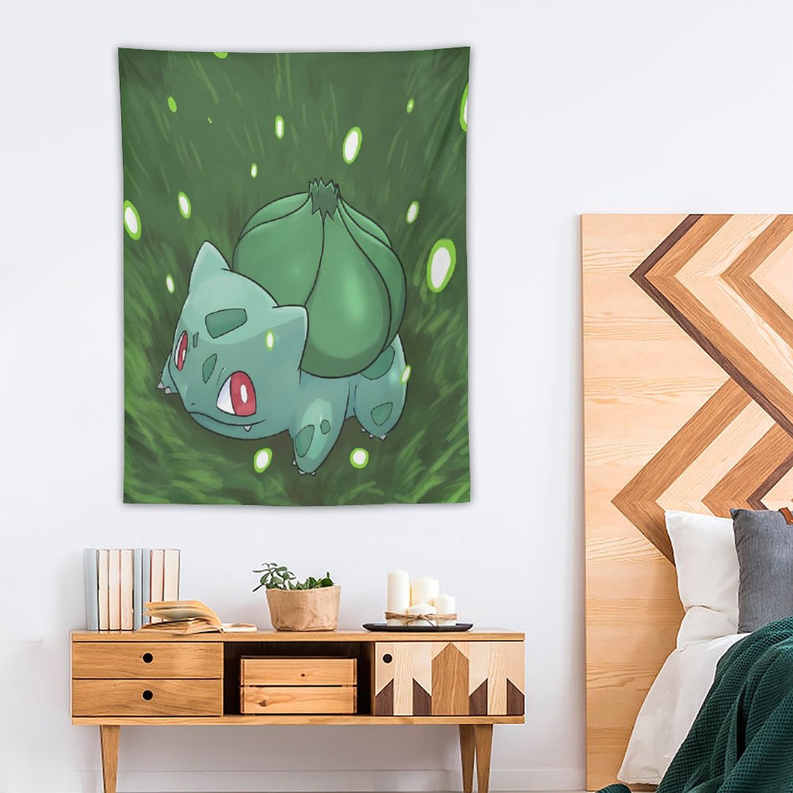 Bulbasaur Tapestry Bedroom Indie Vertical Tapestry Wall Hanging for ...