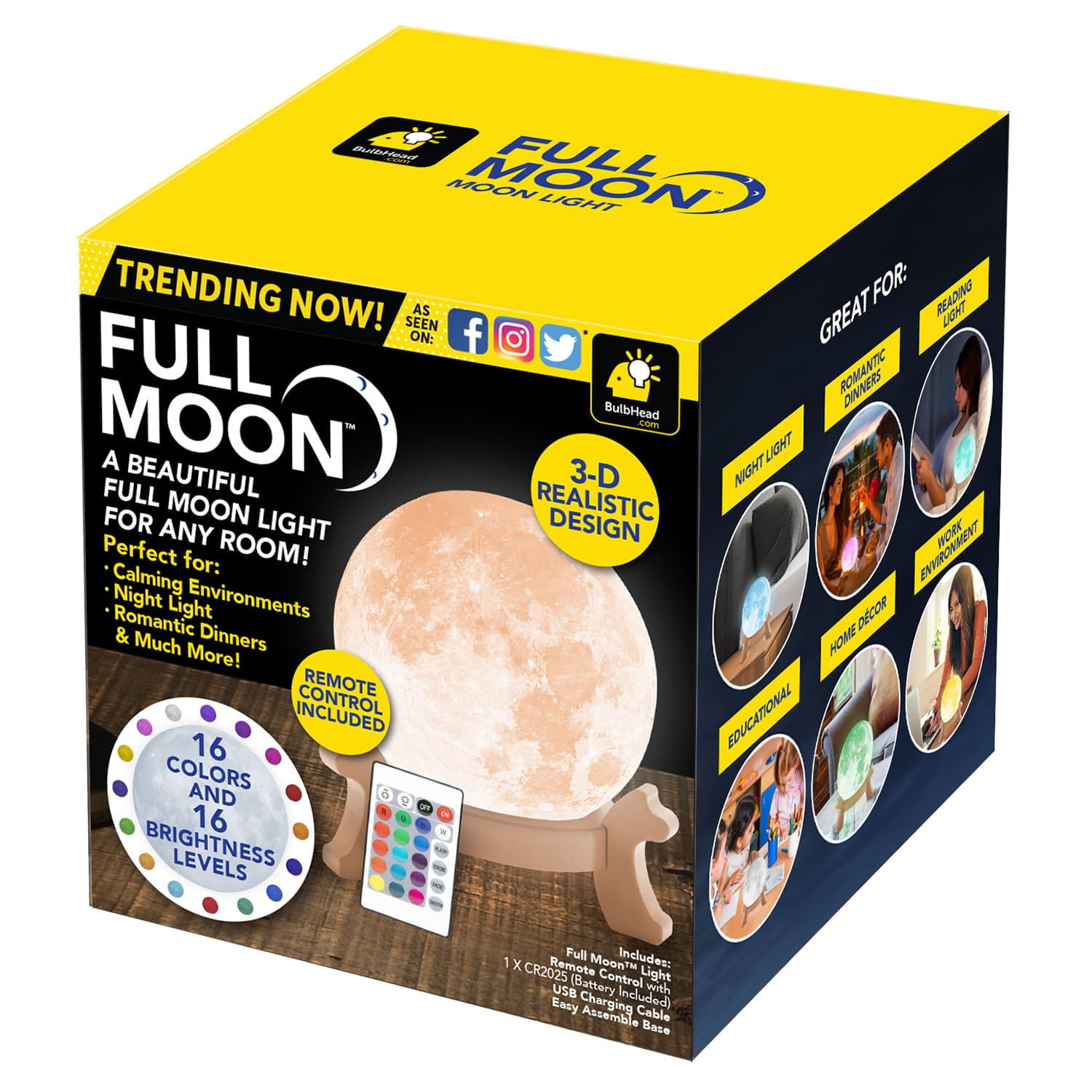 Bulbhead Full Moon Lamp Light 1 pc - Walmart.com