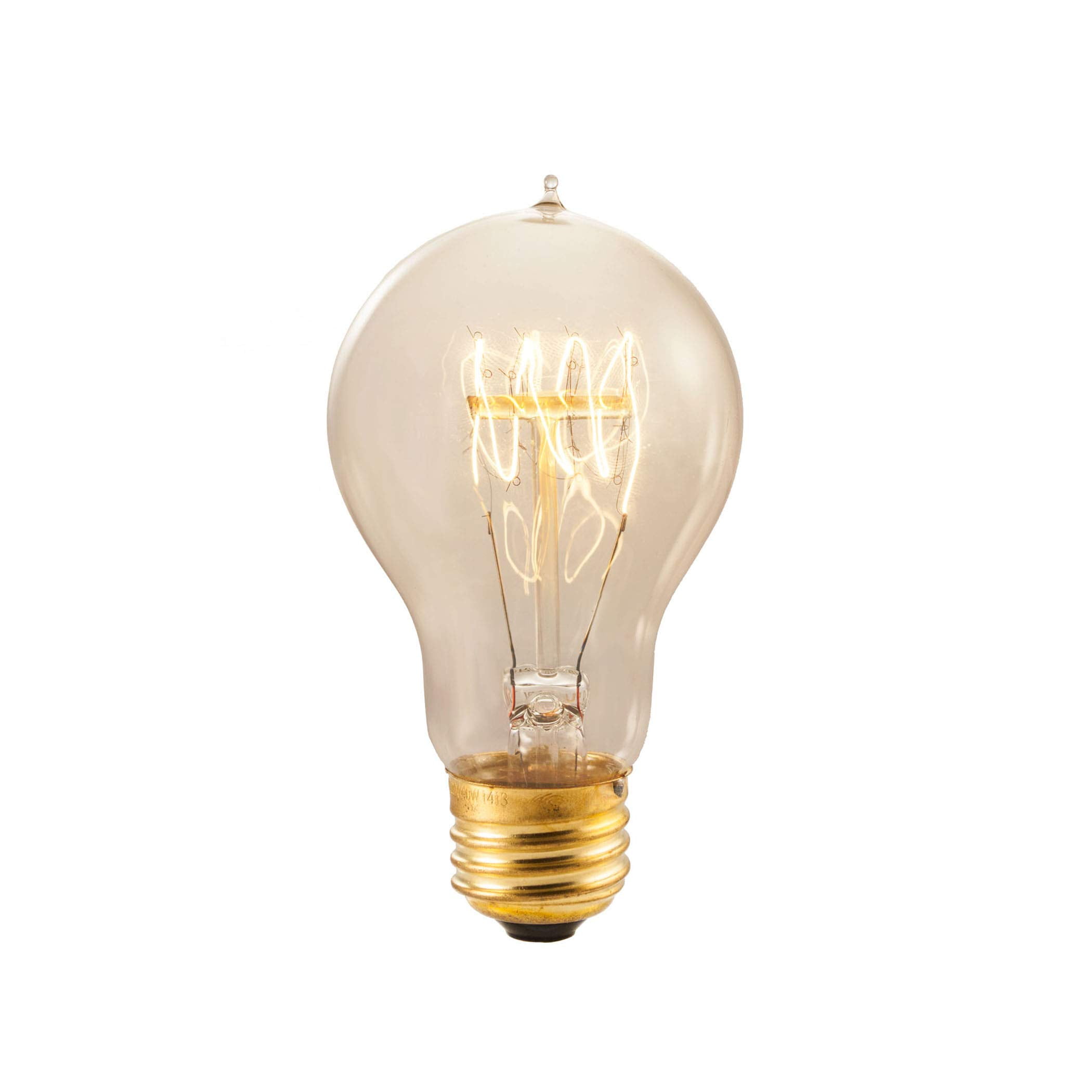 Bulbrite 132520 NOS25-VICTOR 25-Watt Nostalgic Incandescent Edison Quad Loop A19, Medium Base ...