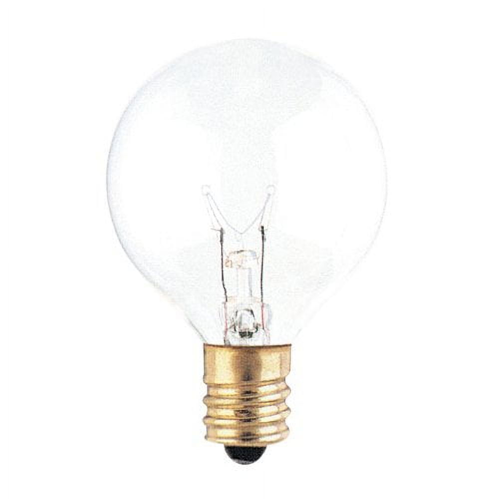 Bulbrite 25G12CL 25-Watt Incandescent G12 Globe, Candelabra Base, Clear ...