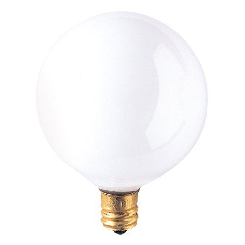 Bulbrite 391015 15G16WH2 15-Watt Incandescent G16.5 Globe, Candelabra ...
