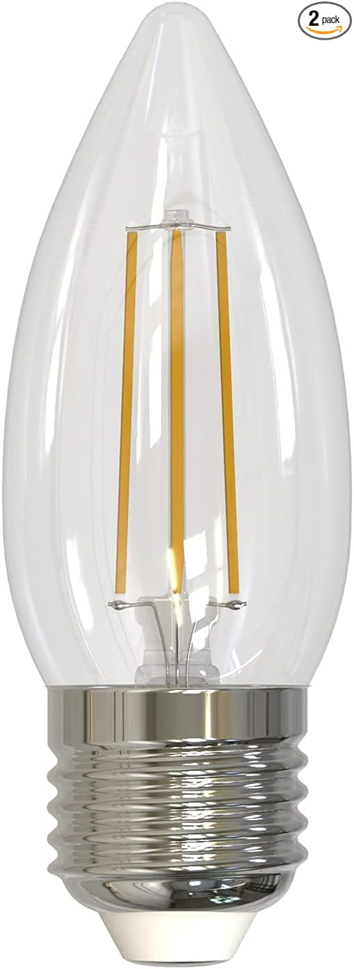 Bulbrite 776862, 4.5 Watt Filament LED Light Bulb, B11 Bulb Type, E26 ...