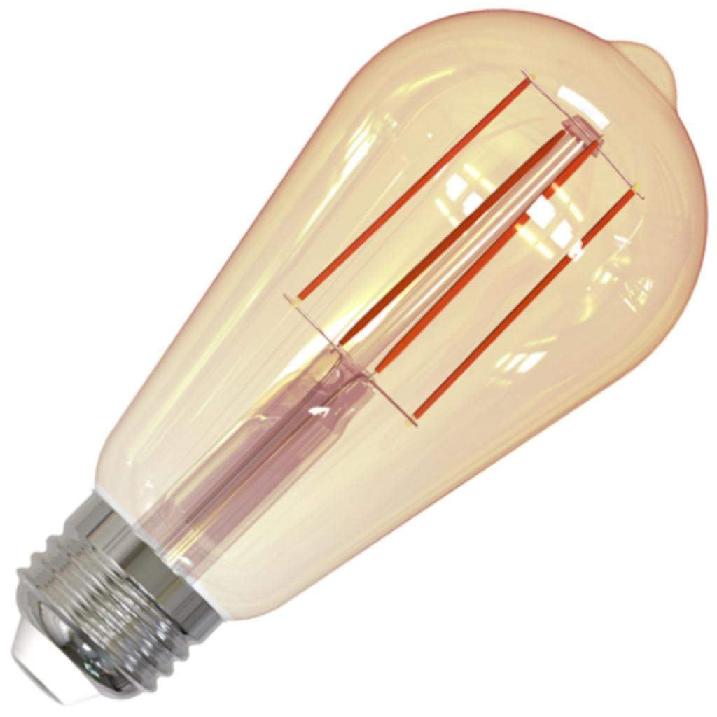Bulbrite LED Filament Bulb, 7 Watt, 120 Volt, ST18 2100K, Medium Screw ...