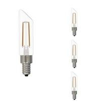 Bulbrite Pack of (8) 4 Watt Dimmable Clear Filament B11 Candelabra (E12) LED Light Bulb - 350 ...
