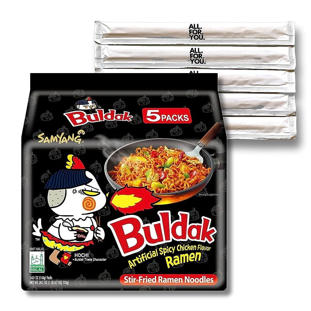 Buldak Ramen Noodles - 5 Pack - Original Flavor - Spicy Ramen Noodles ... Buldak Ramen Noodles - 5 Pack - Original Flavor - Spicy Ramen Noodles ...