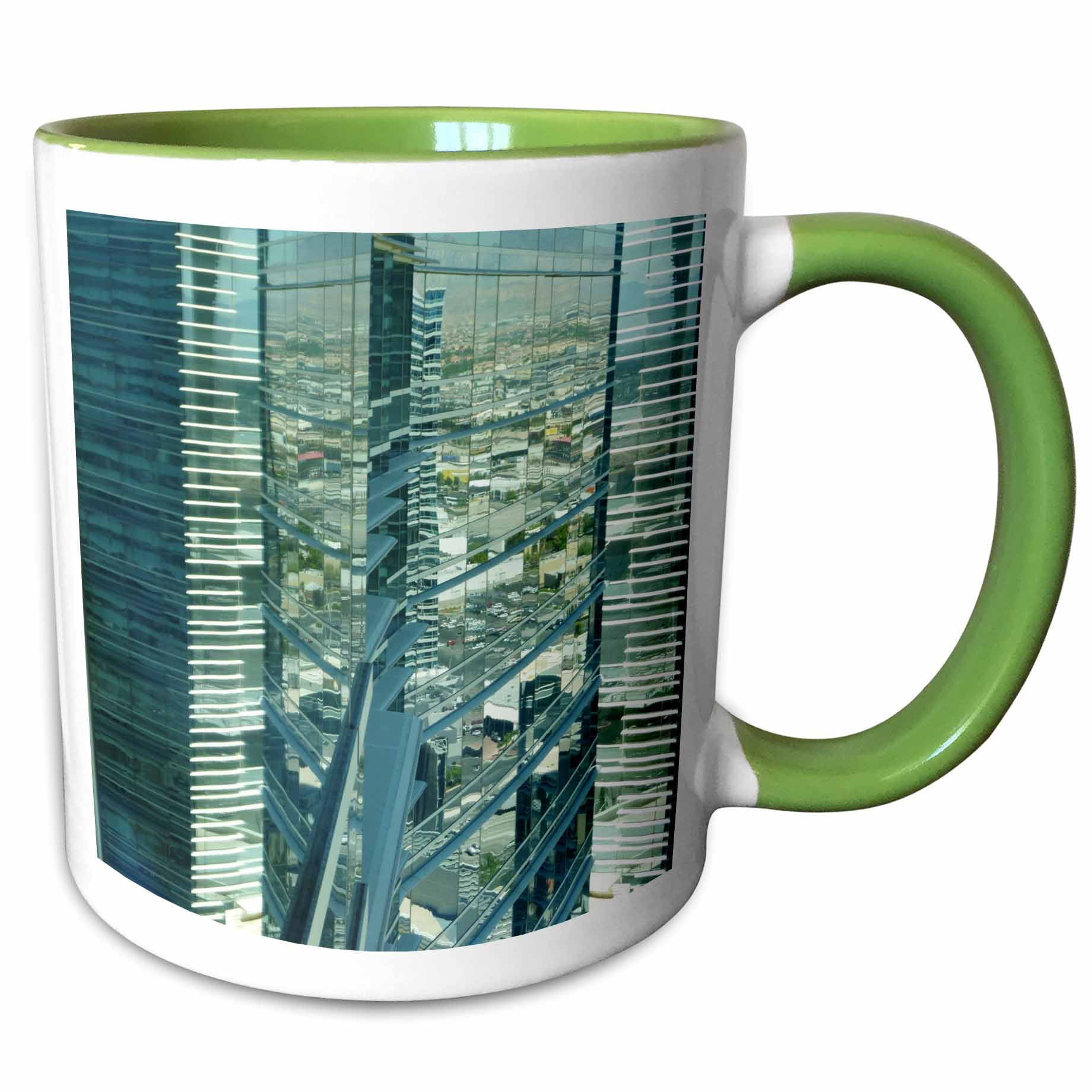 Bulding Of Mirrors In Las Vegas 15oz Two-Tone Green Mug mug-56110-12 ...
