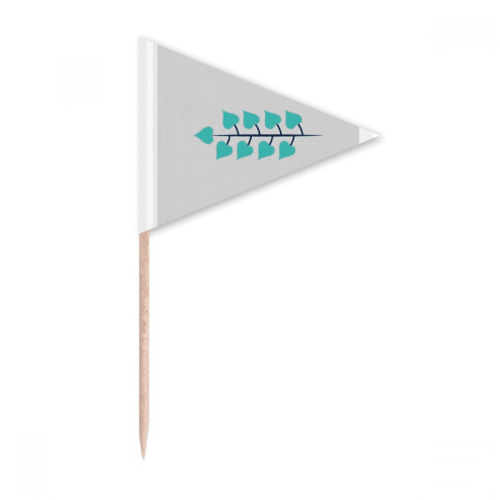 Bule Tree Cartoon Art Deco Fashion Toothpick Triangle Cupcake Toppers ...