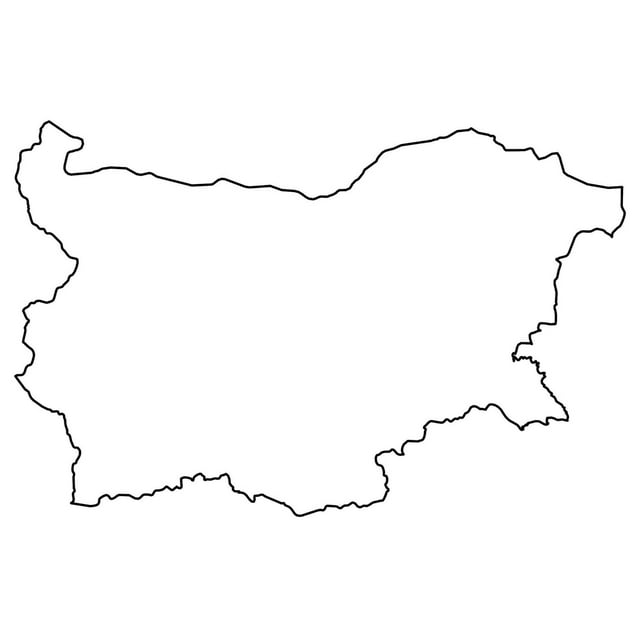 Bulgaria Blank Outline Map GLOSSY POSTER PICTURE PHOTO PRINT BANNER ...