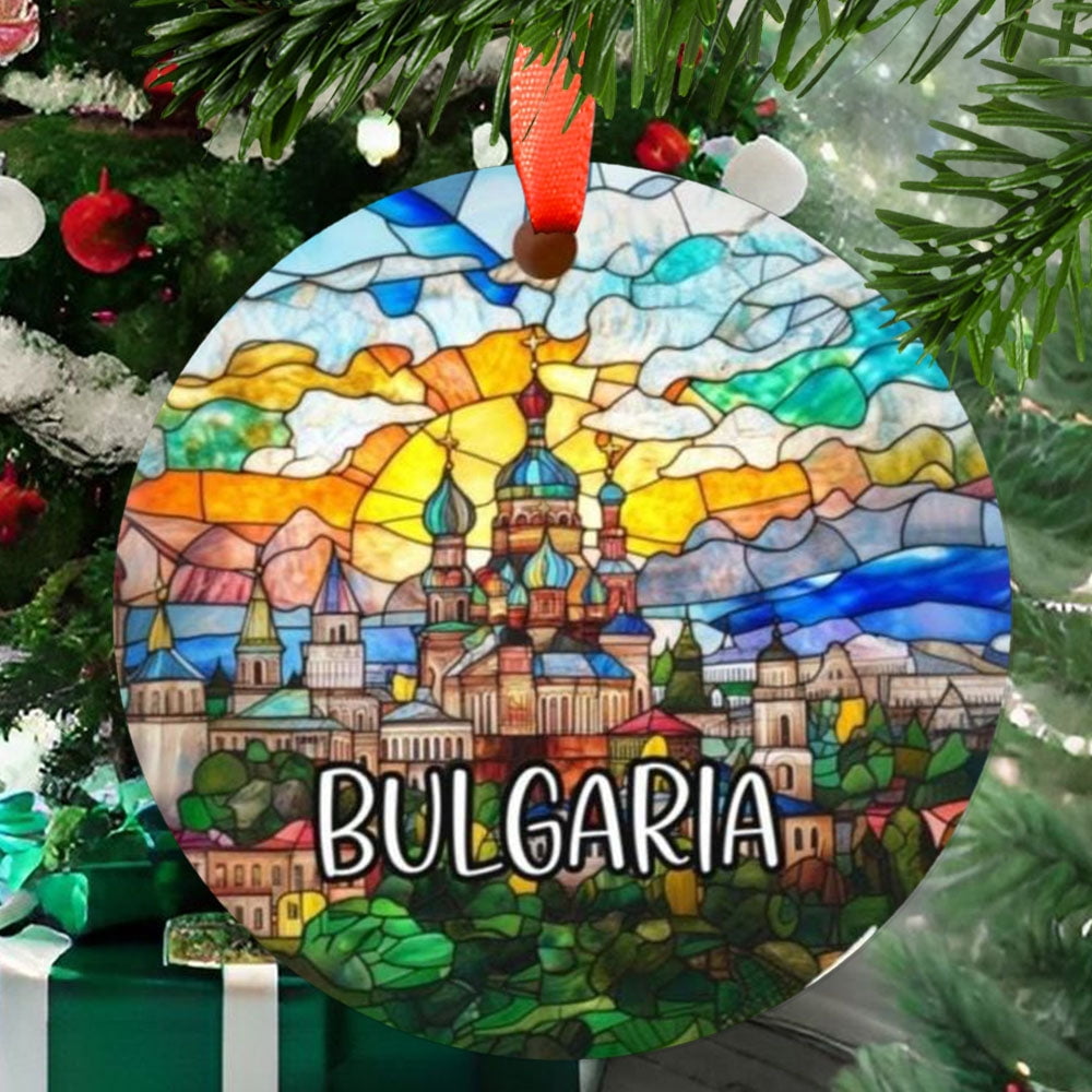 Bulgaria Christmas Ornament, Ceramic/Acrylic - Bulgaria Pacific Islands ...