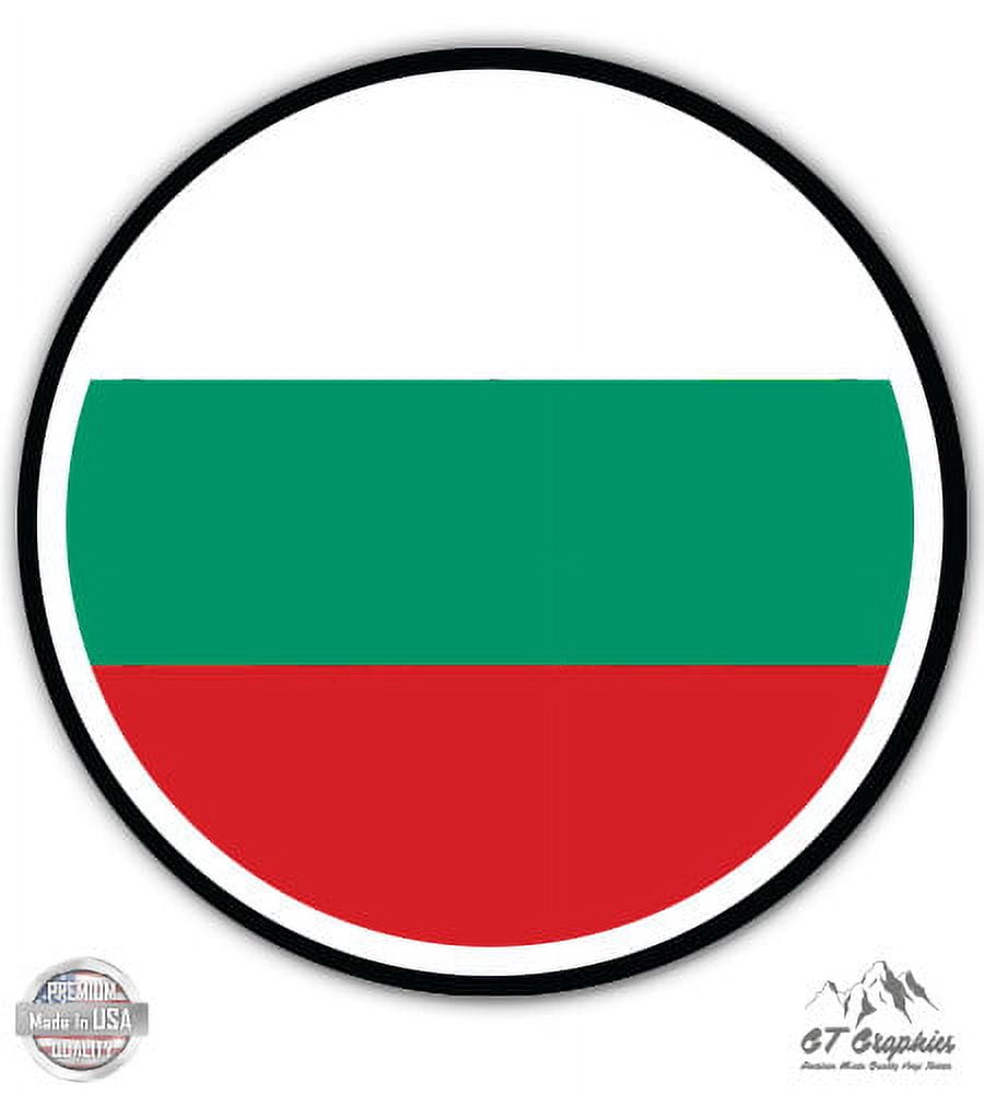 Bulgaria Flag - 3" Vinyl Sticker - For Car Laptop I-Pad Phone Helmet ...