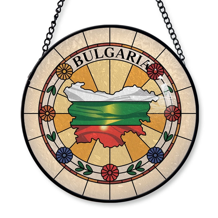 Bulgaria Travel Decor Suncatcher Stained Glass Window Hanging, Gift for ...