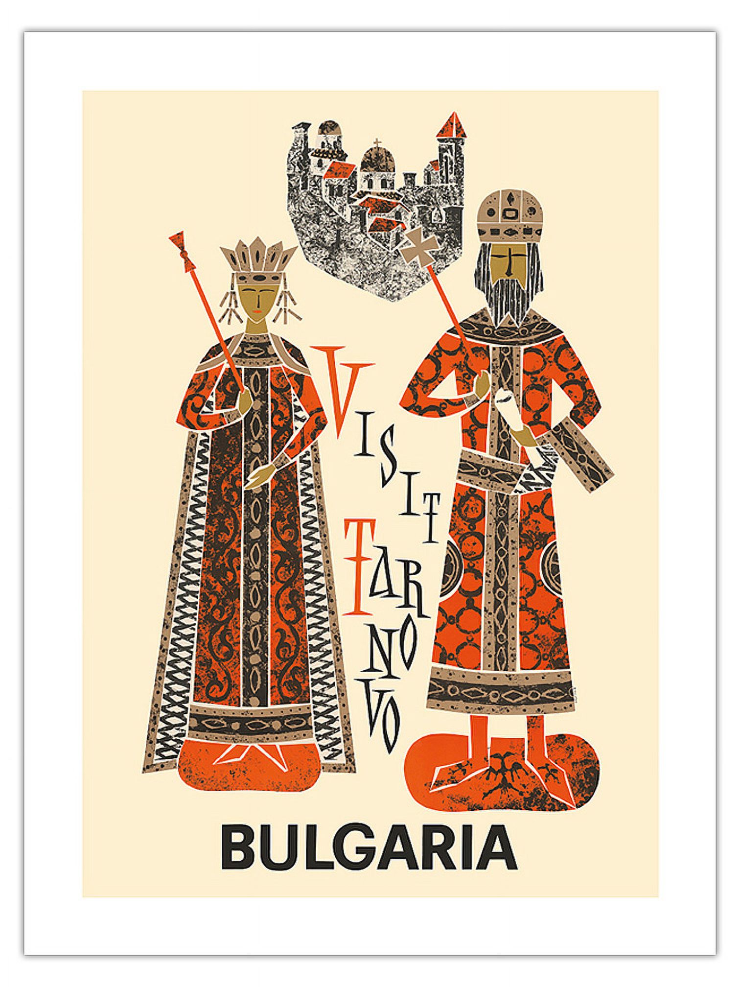 Bulgaria - Visit Tarnovo - City of the Tsars - Vintage Travel Poster c ...