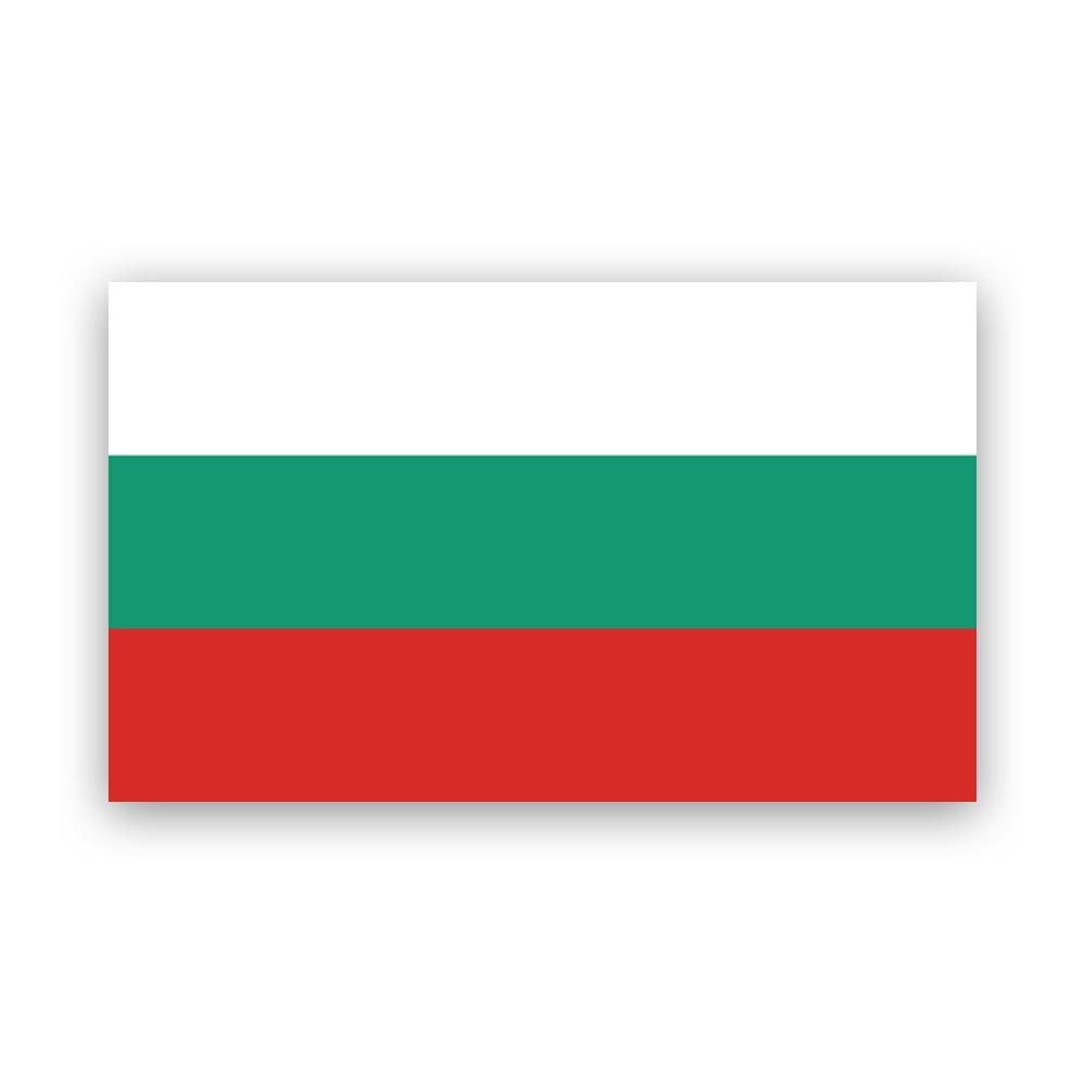 Bulgarian Flag Sticker Decal - Self Adhesive Vinyl - Weatherproof ...