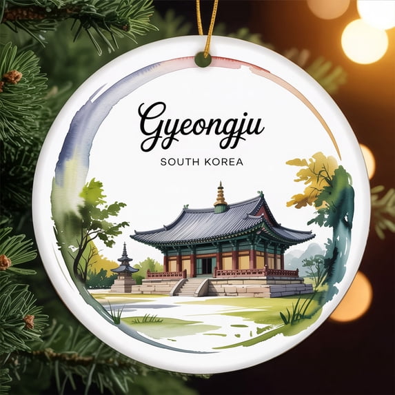 Bulguksa Temple – Gyeongju Ceramic Ornament, Christmas Tree Decoration ...