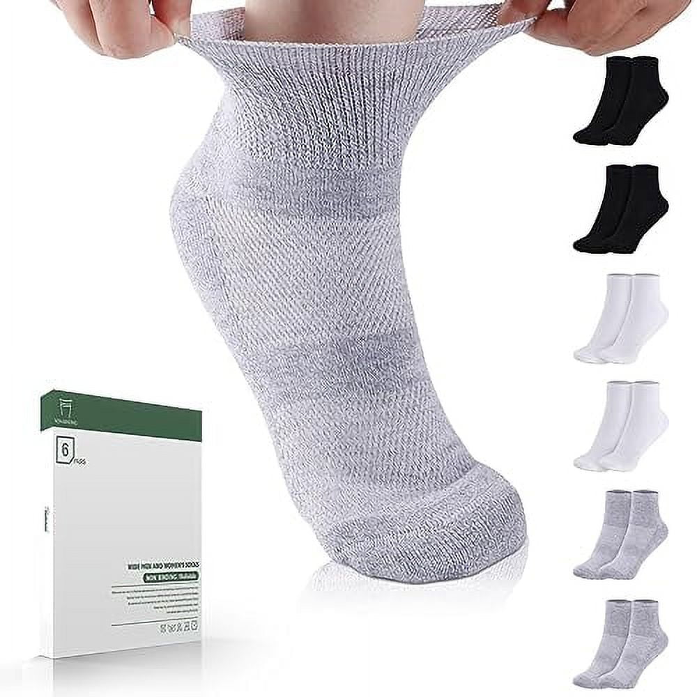 Bulinlulu Diabetic Socks for Women&Men,6 Pairs Bamboo Non Binding ...